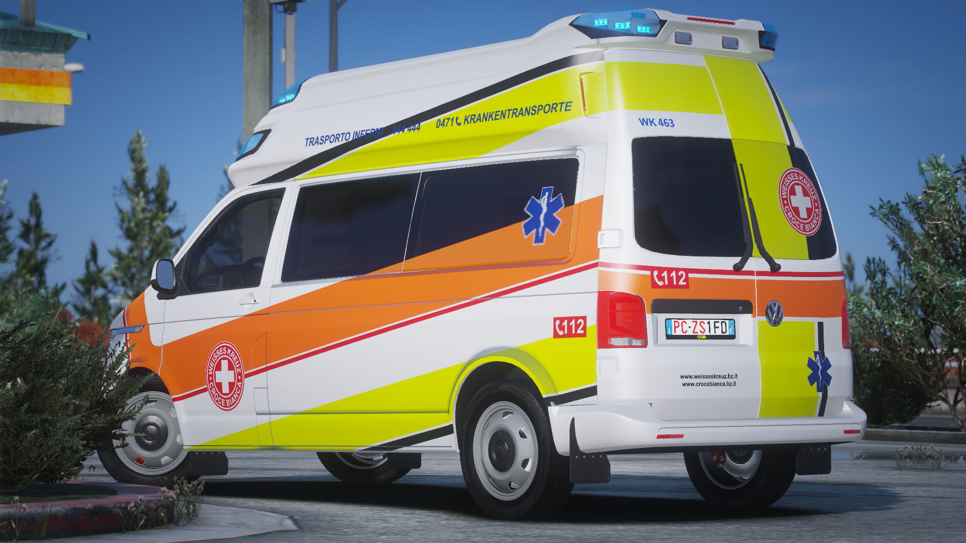 [Skin] VW T6.1 Hornis KTW Weißes Kreuz Südtirol - Vehicle Textures ...