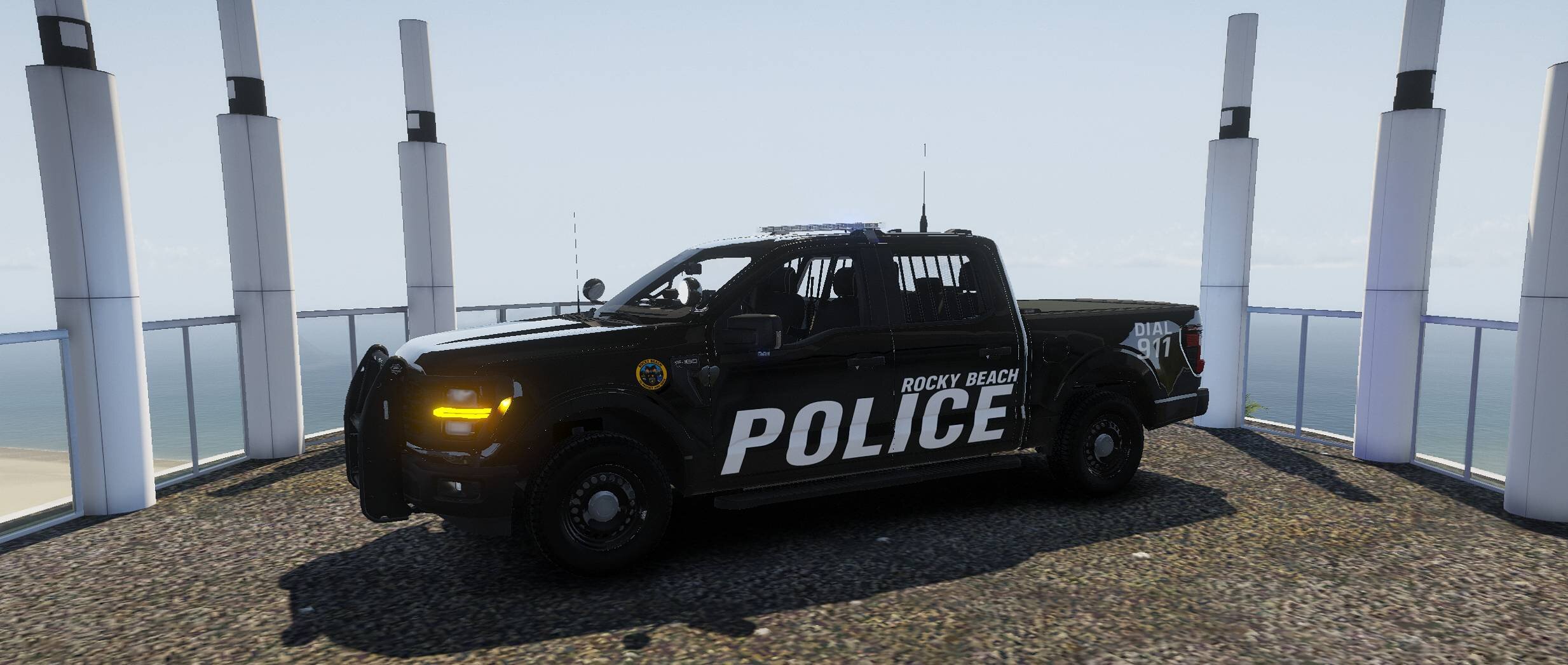 Ford F150 Rocky Beach Police Skin (with |ELS|All Blue Textures ...
